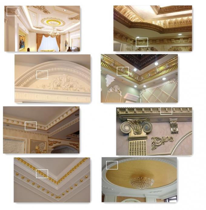 Painted Color Polyurethane Trim Molding , Elegant Designs Pu Crown ...